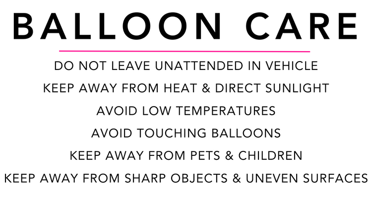 BALLOON CARE – PICCOLO PARTIES